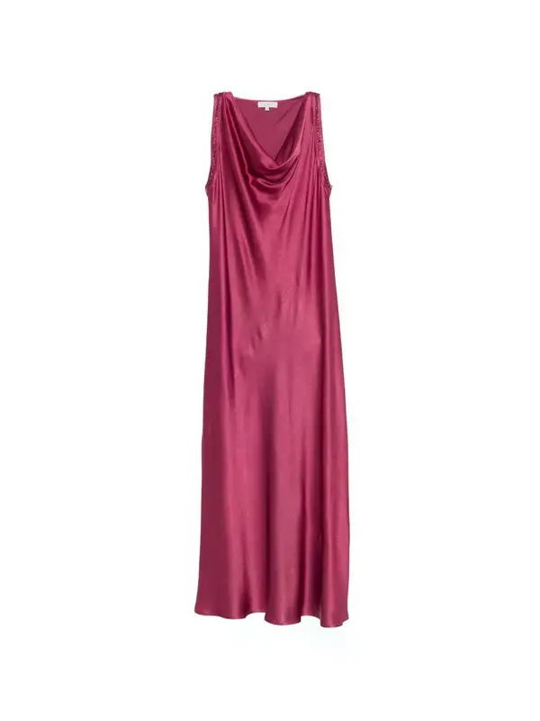 Antonelli Firenze Bead-embellished Cowl-neck Dress - Pink