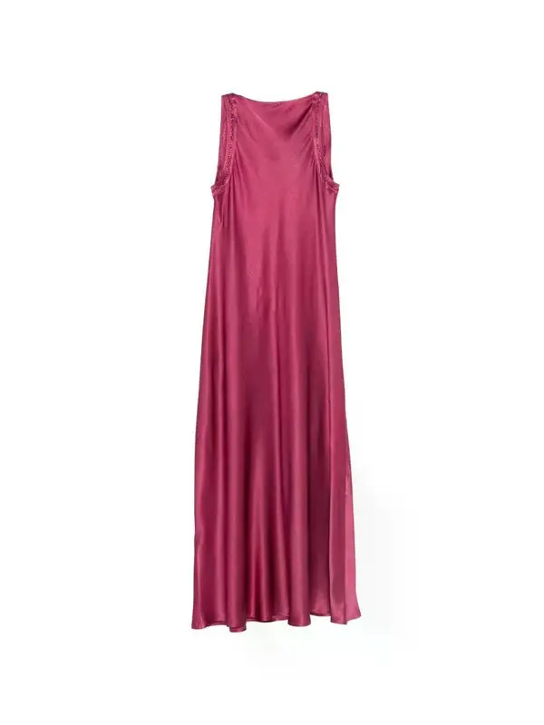 Antonelli Firenze Bead-embellished Cowl-neck Dress - Pink