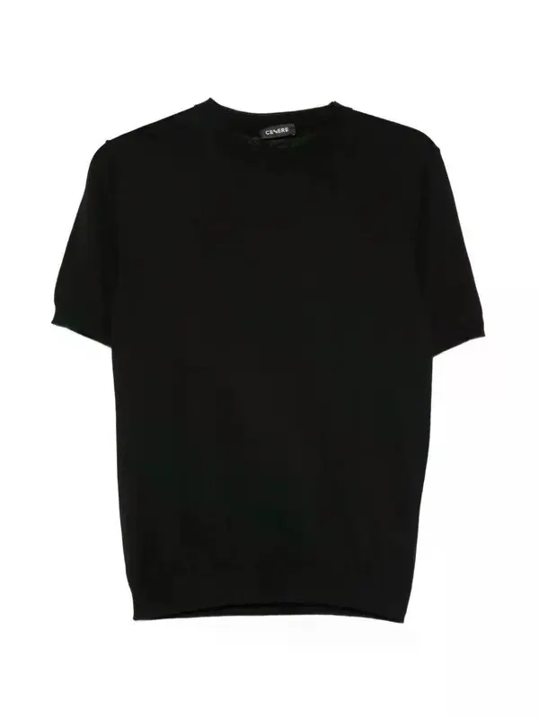 CENERE GB Fine-knit T-shirt - Black