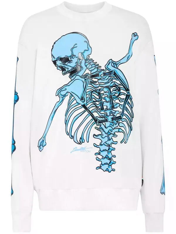 Philipp Plein Cotton Sweatshirt - White