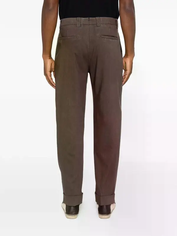 BERWICH Pleated Wool Trousers - Brown