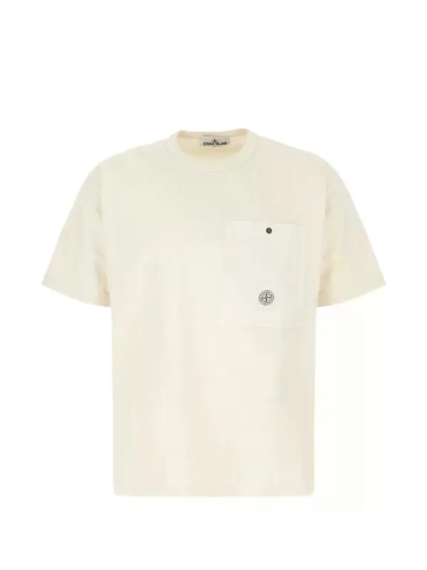 Stone Island Logo-patch Pocket T-shirt - Neutrals