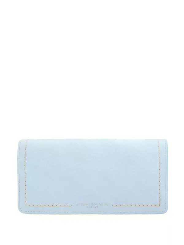 GIANNI CHIARINI Bubble Topstitched Wallet - Blue