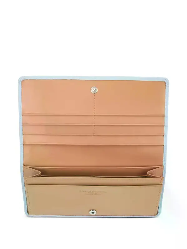 GIANNI CHIARINI Bubble Topstitched Wallet - Blue