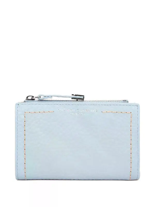 GIANNI CHIARINI Bubble Topstitching Wallet - Blue