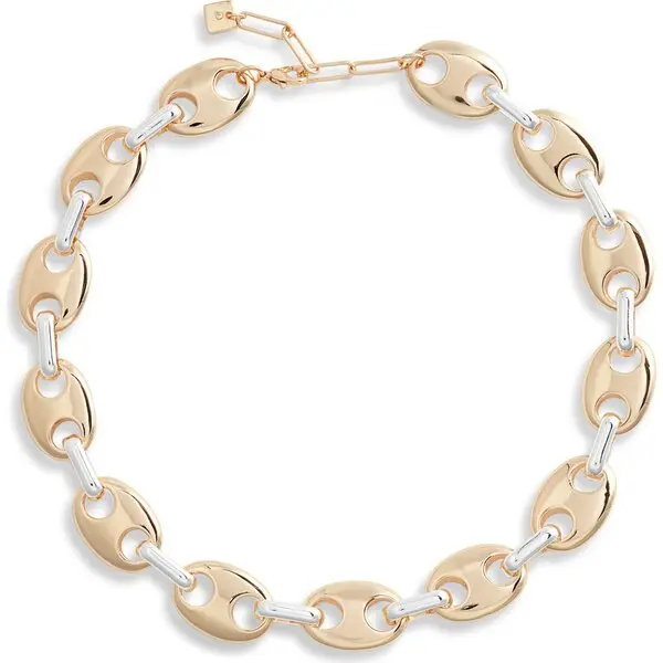 OPEN EDIT Two Tone Mariner Link Necklace - Silverold