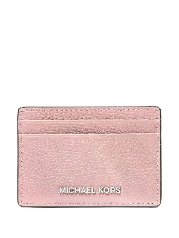Michael Kors Grained Leather Card Holder - Pink