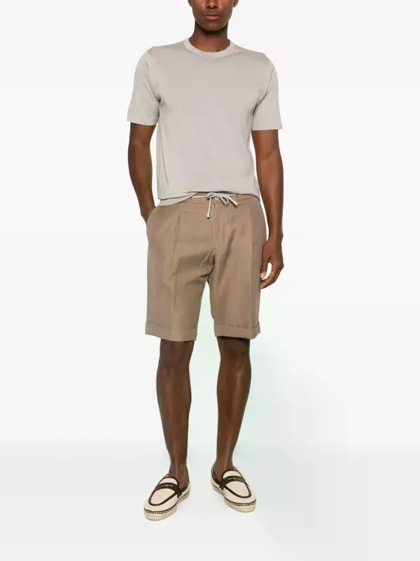 BARBA NAPOLI Capri Drawstring Shorts - Brown