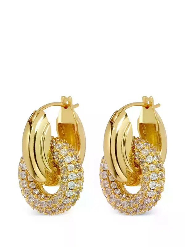 LUV AJ Crystal-embellished Hoop Earrings - Gold