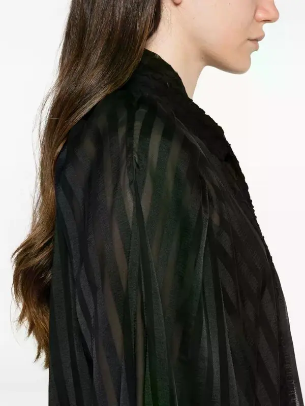 PARLOR Striped Pussy-bow Blouse
