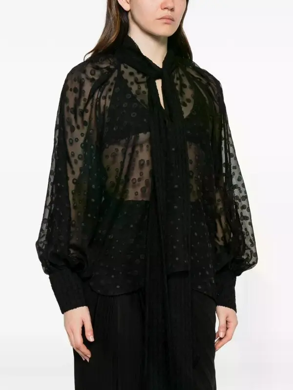 PARLOR Pussy-bow Collar Blouse