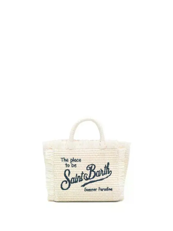 MC2 SAINT BARTH Mini Vanity Straw Tote Bag - Neutrals