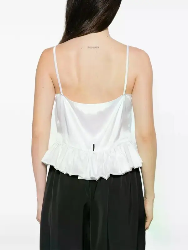 PARLOR Lace-trim Peplum Top