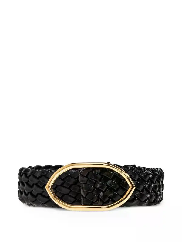 Jacquemus Calisson Braided Leather Belt - Black