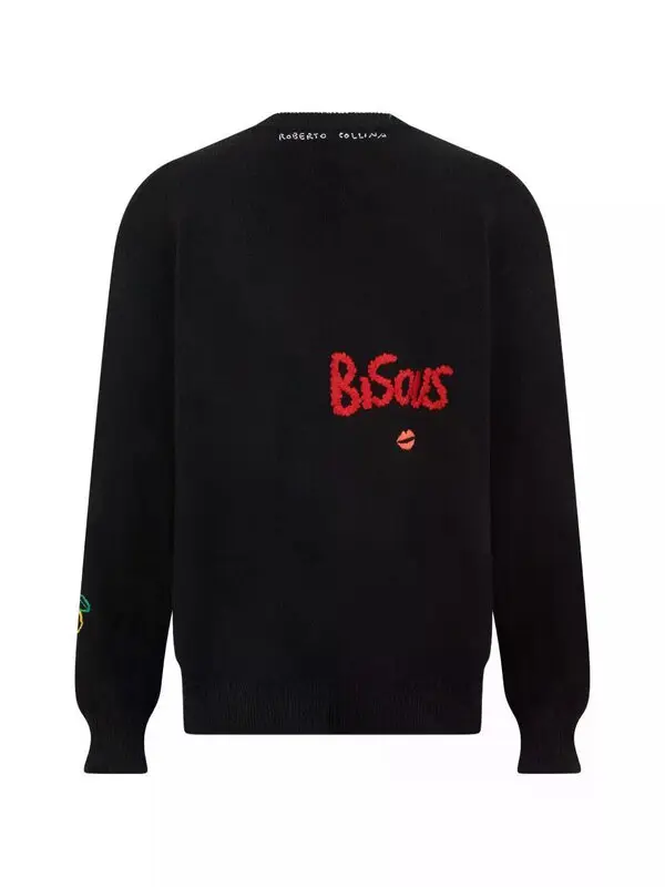 ROBERTO COLLINA Ciao Amore Embroidered Sweater