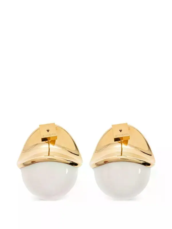 Jacquemus Raisin Oval Earrings - White