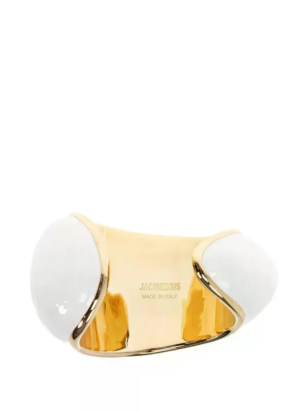 Jacquemus Sculptural Cuff Bracelet - White