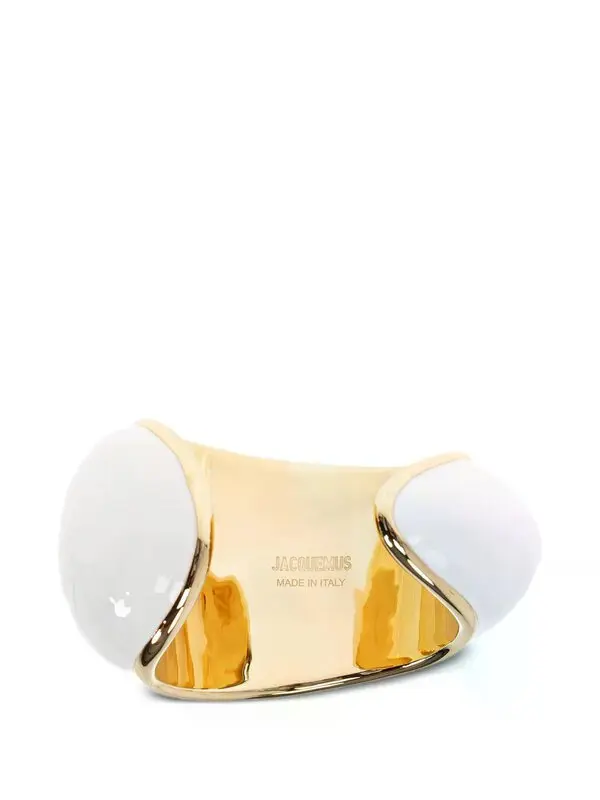 Jacquemus Sculptural Cuff Bracelet - White