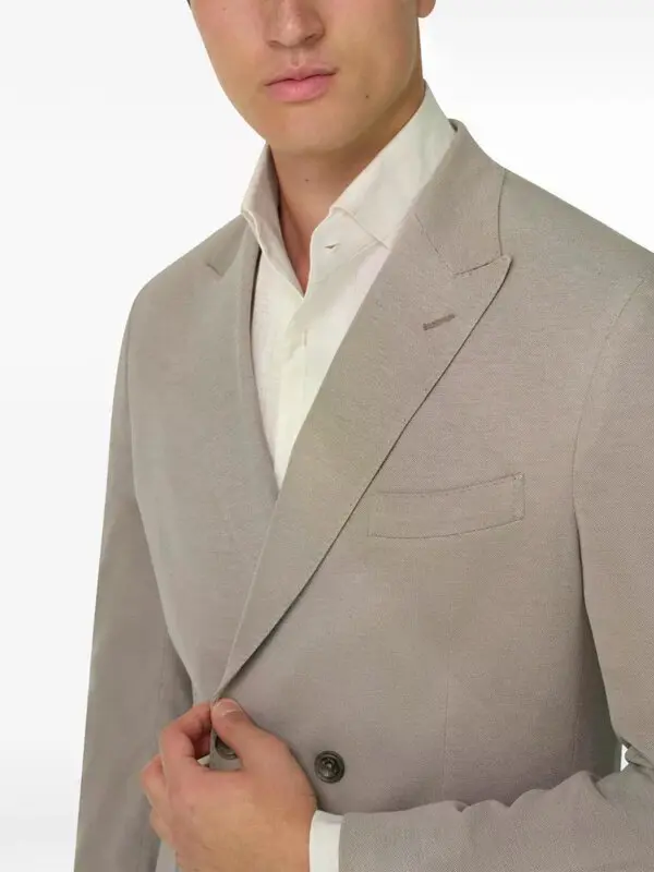 Boggi Milano Double-breasted Patch-pockets Blazer - Neutrals