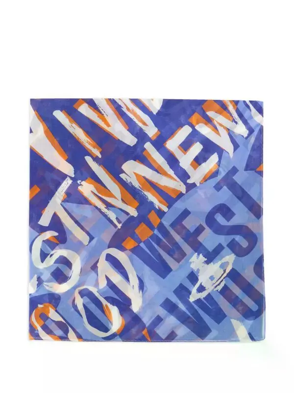 VIVIENNE WESTWOOD Logomania Orb Handkerchief - Blue