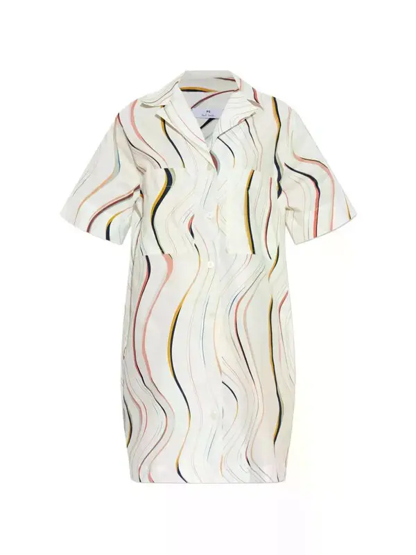 Paul Smith Wavy-stripe Mini Shirt Dress