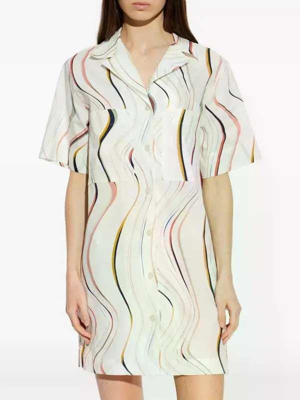 Paul Smith Wavy-stripe Mini Shirt Dress