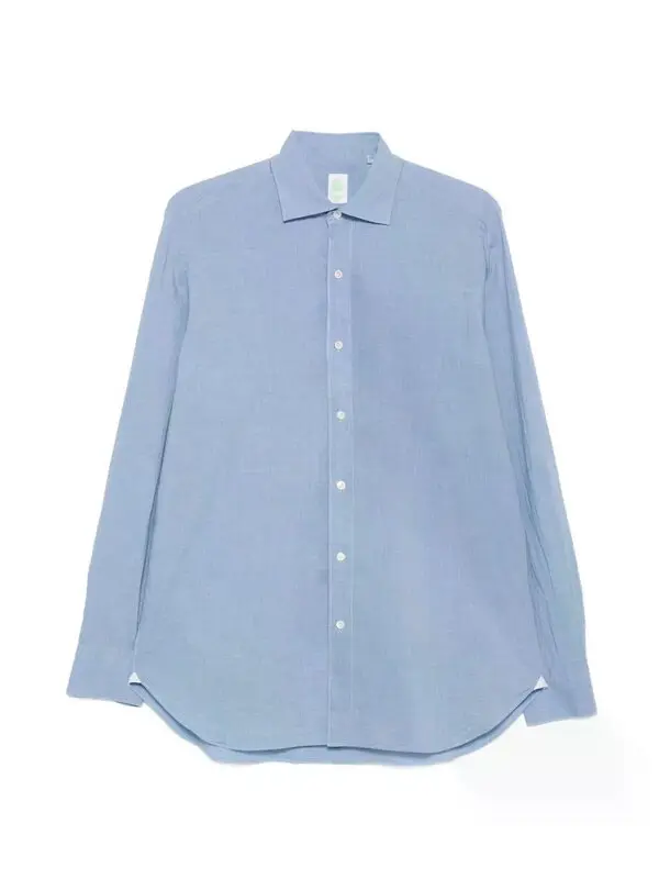 FINAMORE 1925 Spread-collar Shirt - Blue