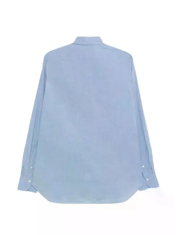 FINAMORE 1925 Spread-collar Shirt - Blue