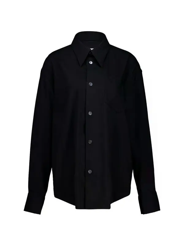 Ami Sharp-collar Shirt - Black