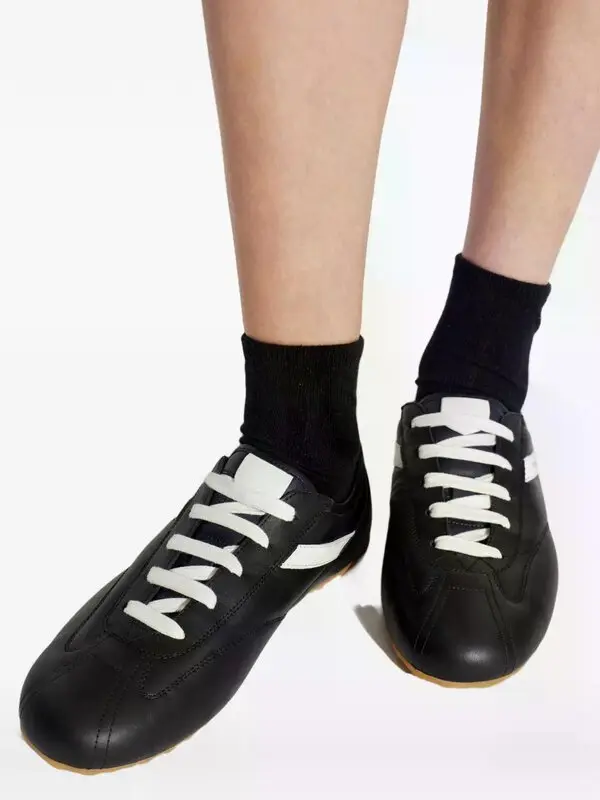 Alexander McQueen Boxe Leather Sneakers - Black