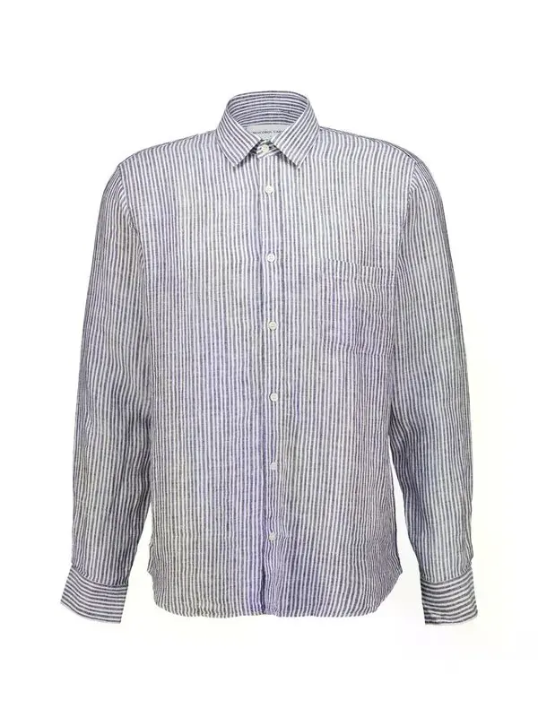 Frescobol Carioca Telles Striped Linen Shirt - Blue