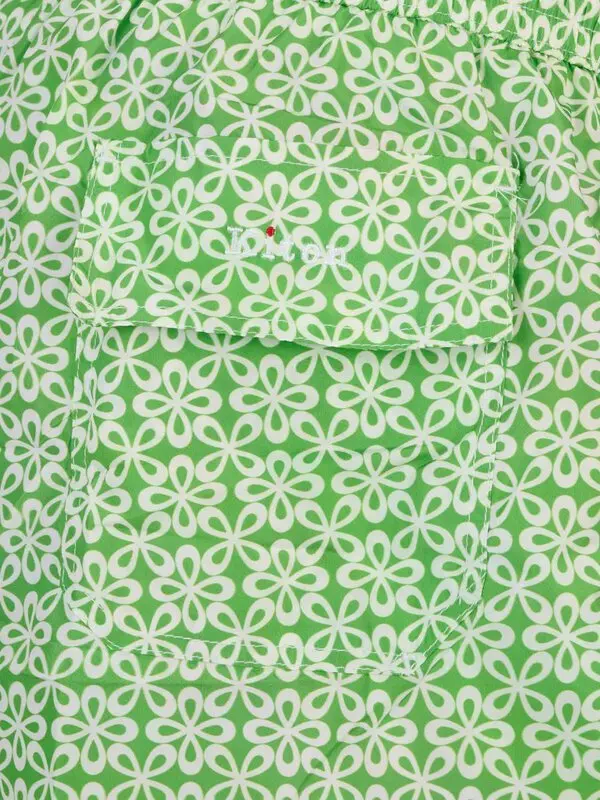 Kiton Floral-print Swim Shorts - Green