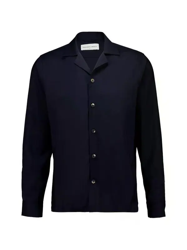 Frescobol Carioca Safra Wool Shirt - Blue