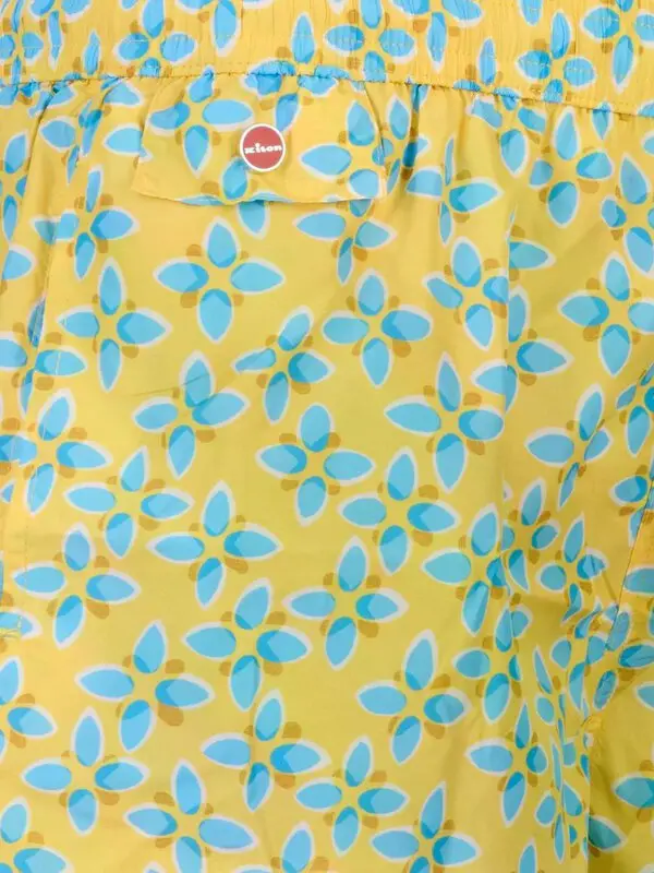 Kiton Floral-print Swim Shorts