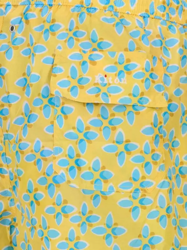 Kiton Floral-print Swim Shorts