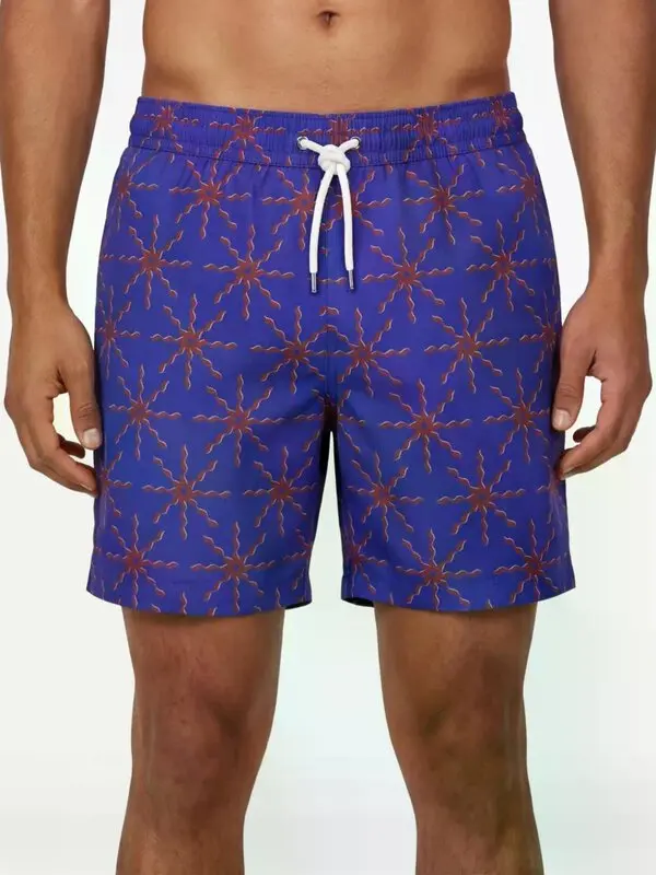 Frescobol Carioca Santos Board O Sol Swim Shorts - Blue