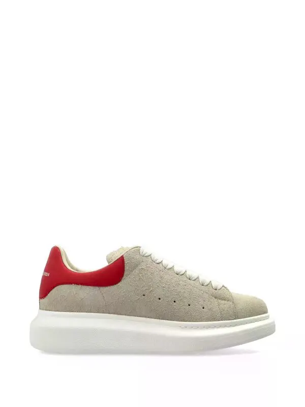 Alexander McQueen Oversized Lace-up Suede Sneakers - Neutrals