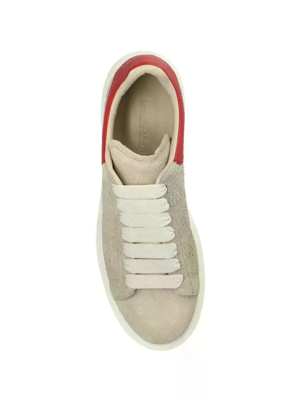 Alexander McQueen Oversized Lace-up Suede Sneakers - Neutrals