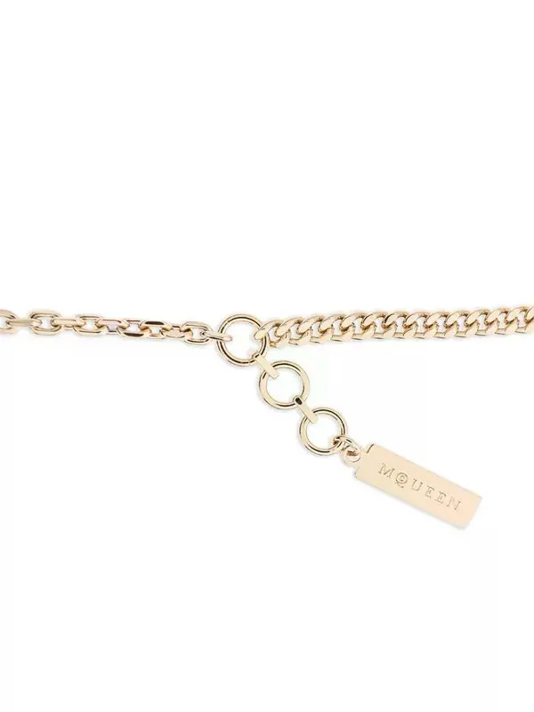 Alexander McQueen Wishbone Plaque Chain Bracelet