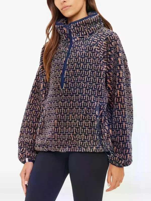 The Upside Abstract Zip-up Sweater