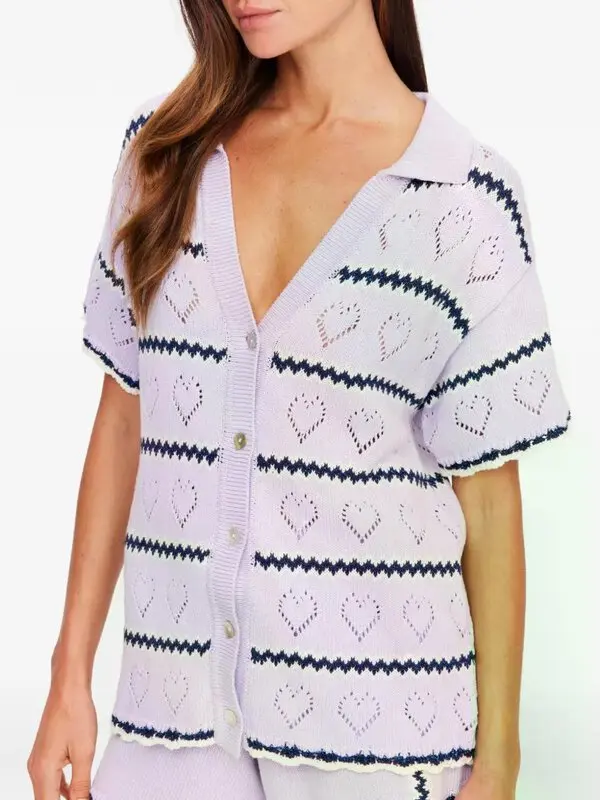 The Upside Amara Amayah Heart Knitted Shirt