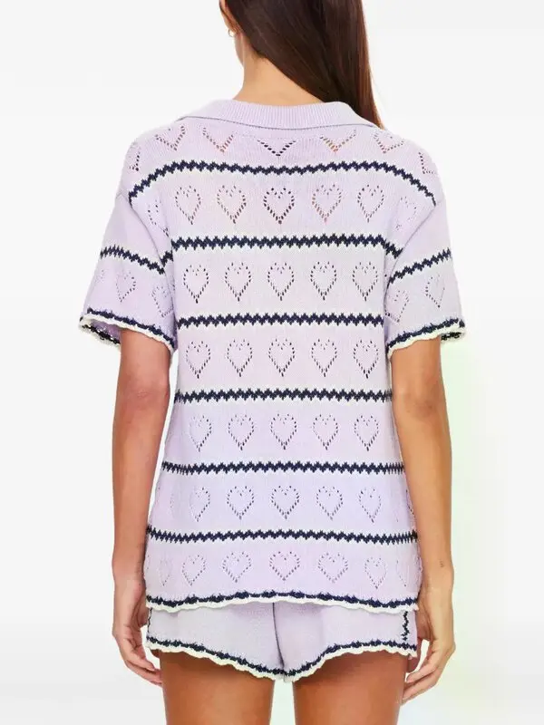 The Upside Amara Amayah Heart Knitted Shirt