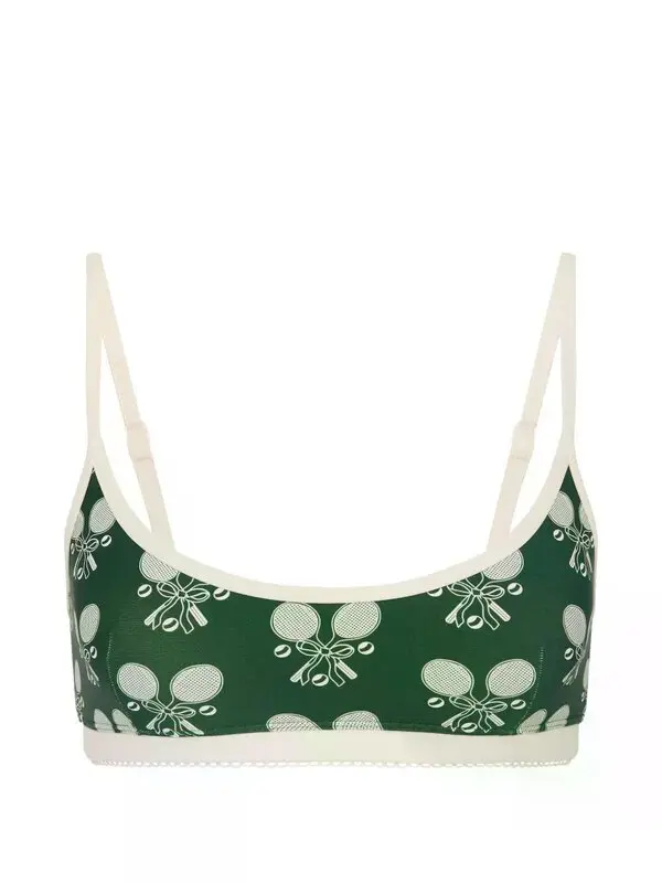 The Upside Racquet Scoop Bra - Green