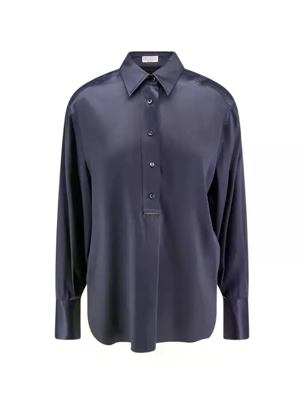 Brunello Cucinelli Long-sleeved Shirt With Monili Chain