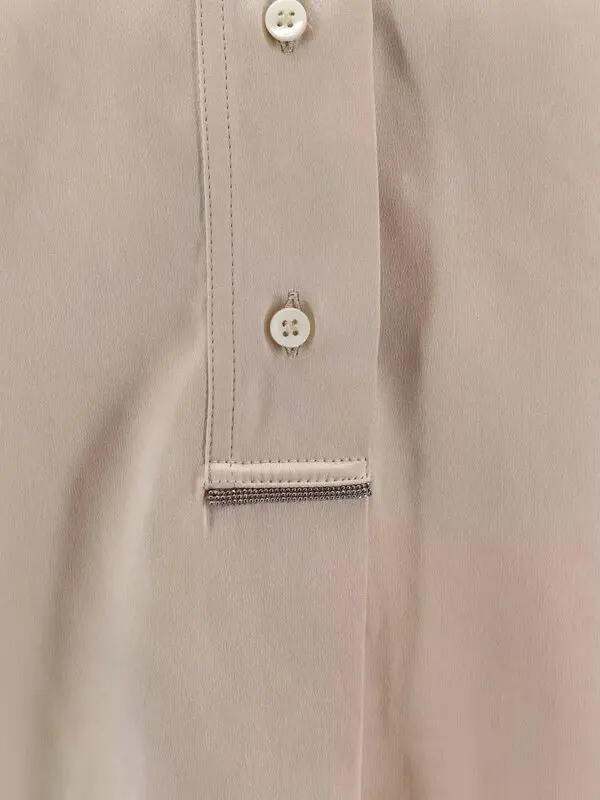 Brunello Cucinelli Monili-chain Satin Shirt