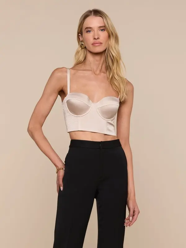 L'Agence Nysa Bustier Top - Champagne