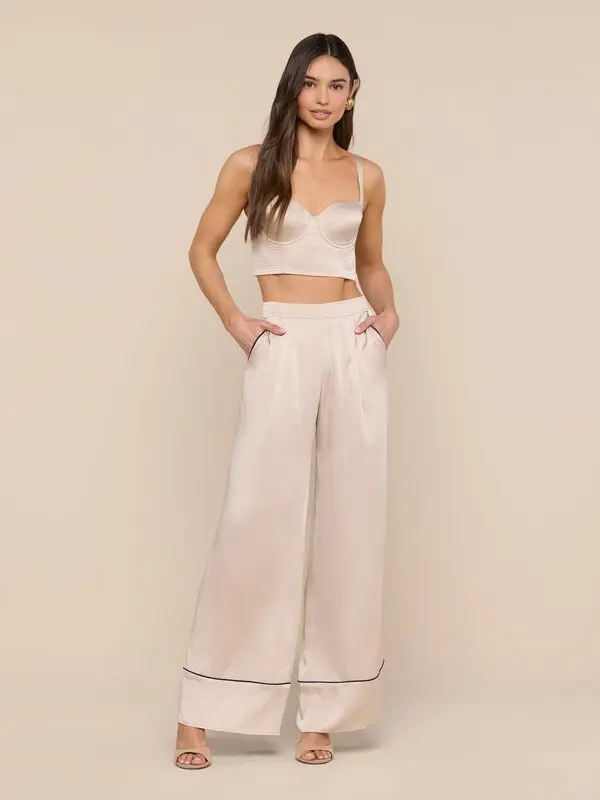 L'Agence Nysa Bustier Top - Champagne