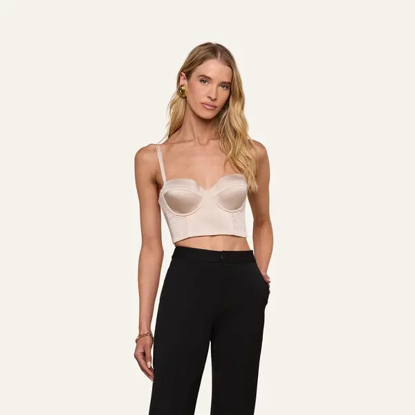 L'Agence Nysa Bustier Top - Champagne