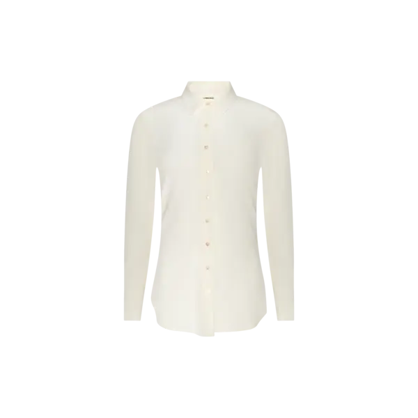 L'Agence Babette Silk Blouse Top - Ecru
