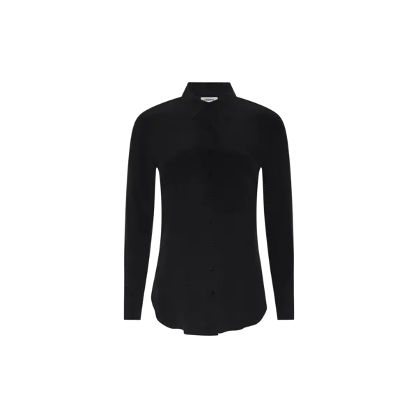 L'Agence Babette Silk Blouse Top - Black